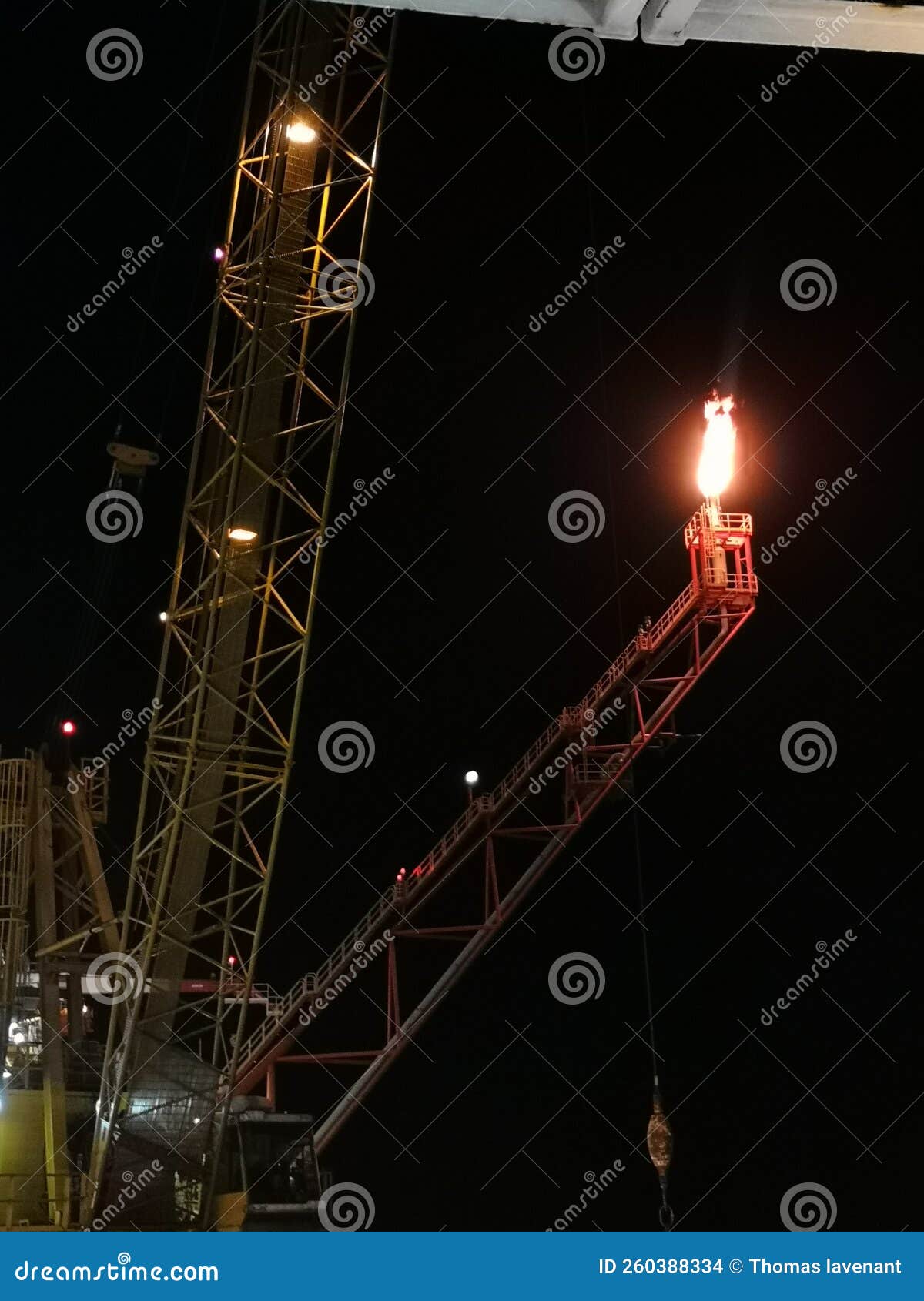 Offshore drilling rig editorial stock image. Image of evening - 260388334
