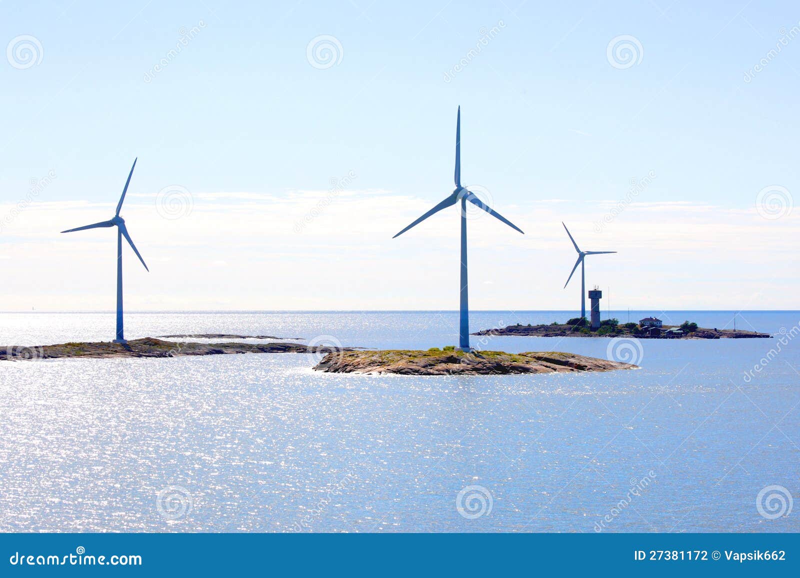 Offshore Electricity Wind Generators Stock Photo - Image of network ...