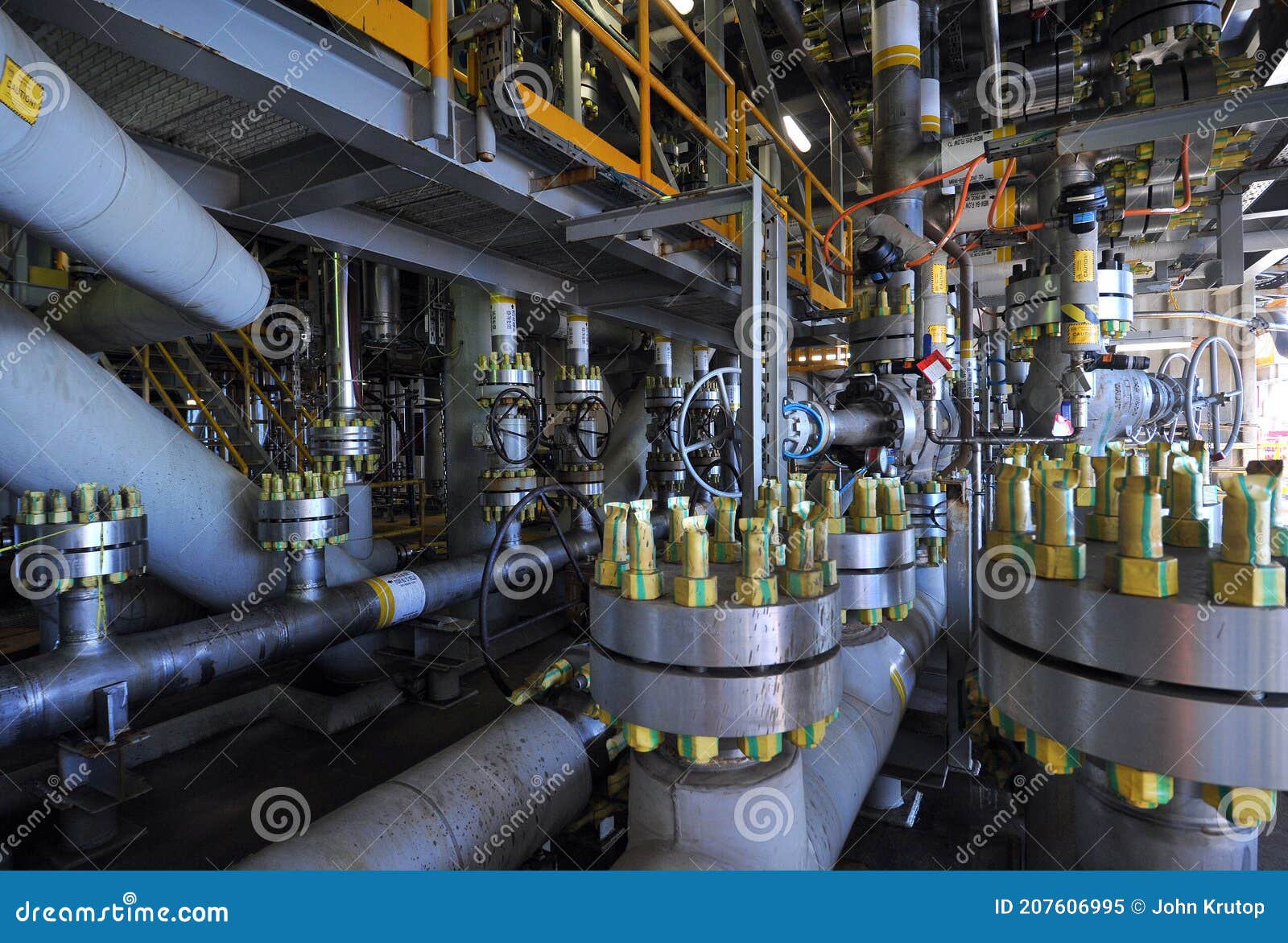 Offshore Exploration, Machinery and Workings Under the Main Deck. Stock ...