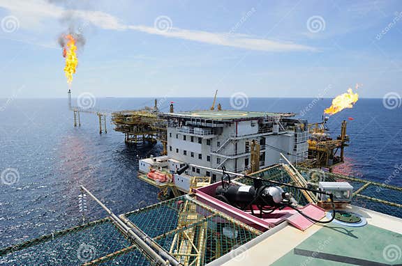 Offshore gas platform stock photo. Image of equipment - 26432416