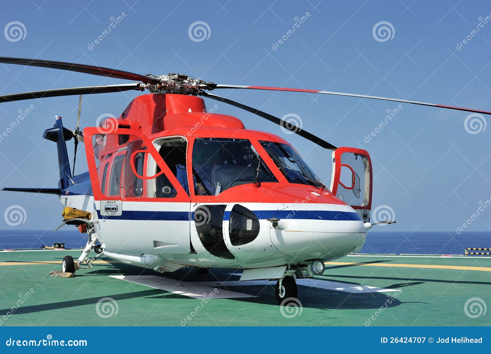 Offshore helicopter stock image. Image of aircraft, white - 26424707