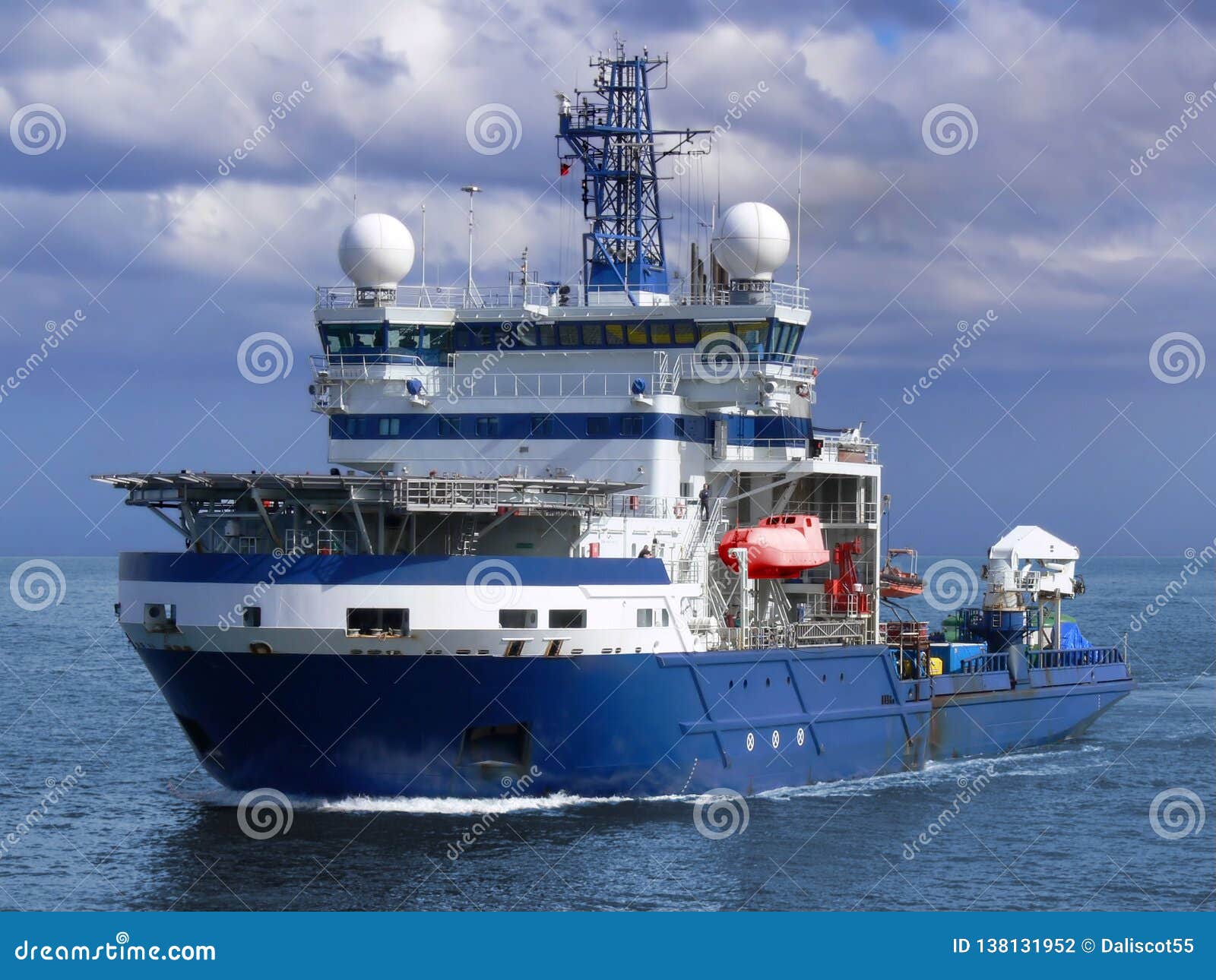 Offshore Icebreaker Underway at Sea. Stock Photo - Image of modern ...