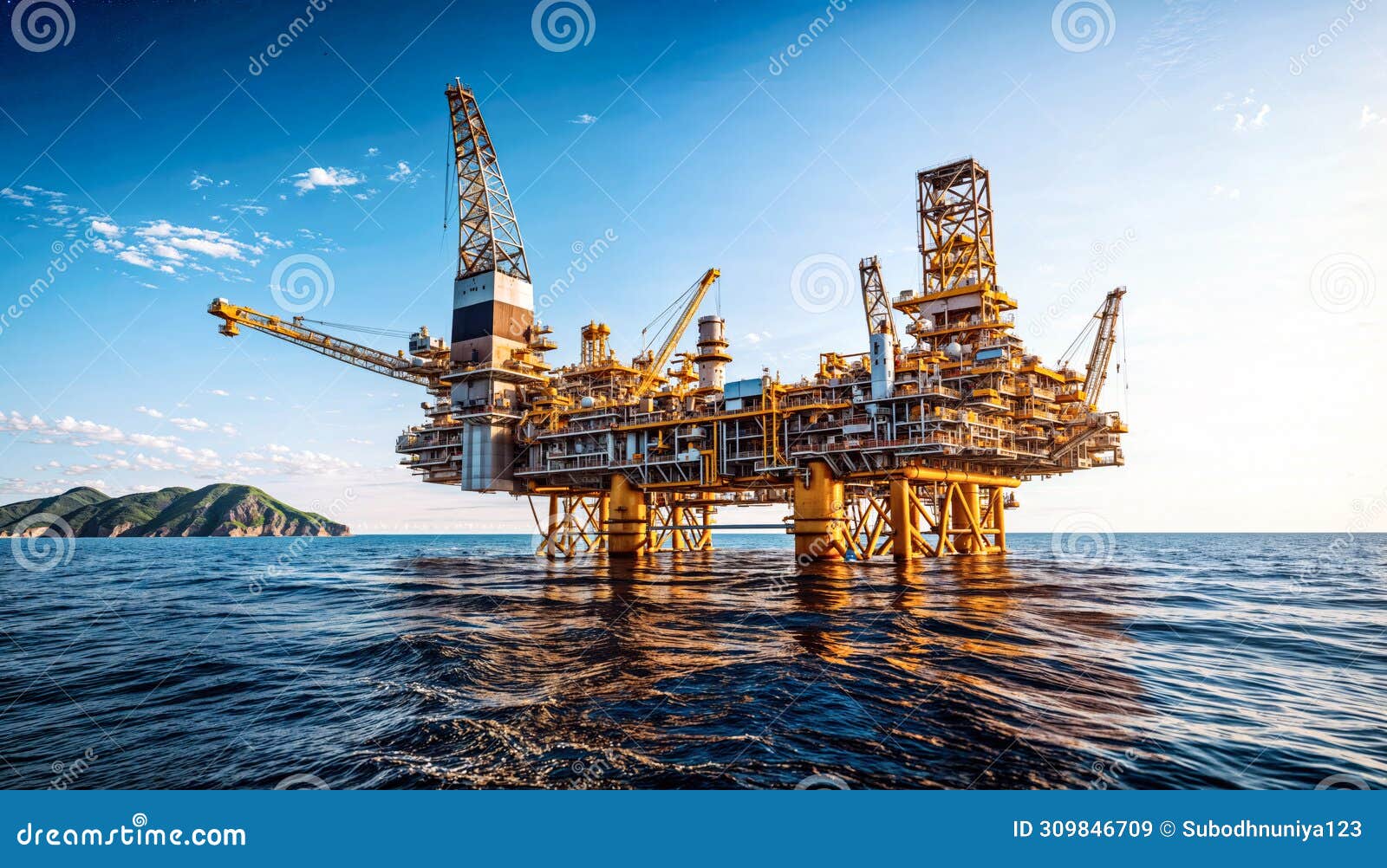 Oil Rigs Operate Under A Vibrant Sky With Fluctuating Stock Market ... Oil Rigs Operate Under A Vibrant Sky With Fluctuating Stock Market ...