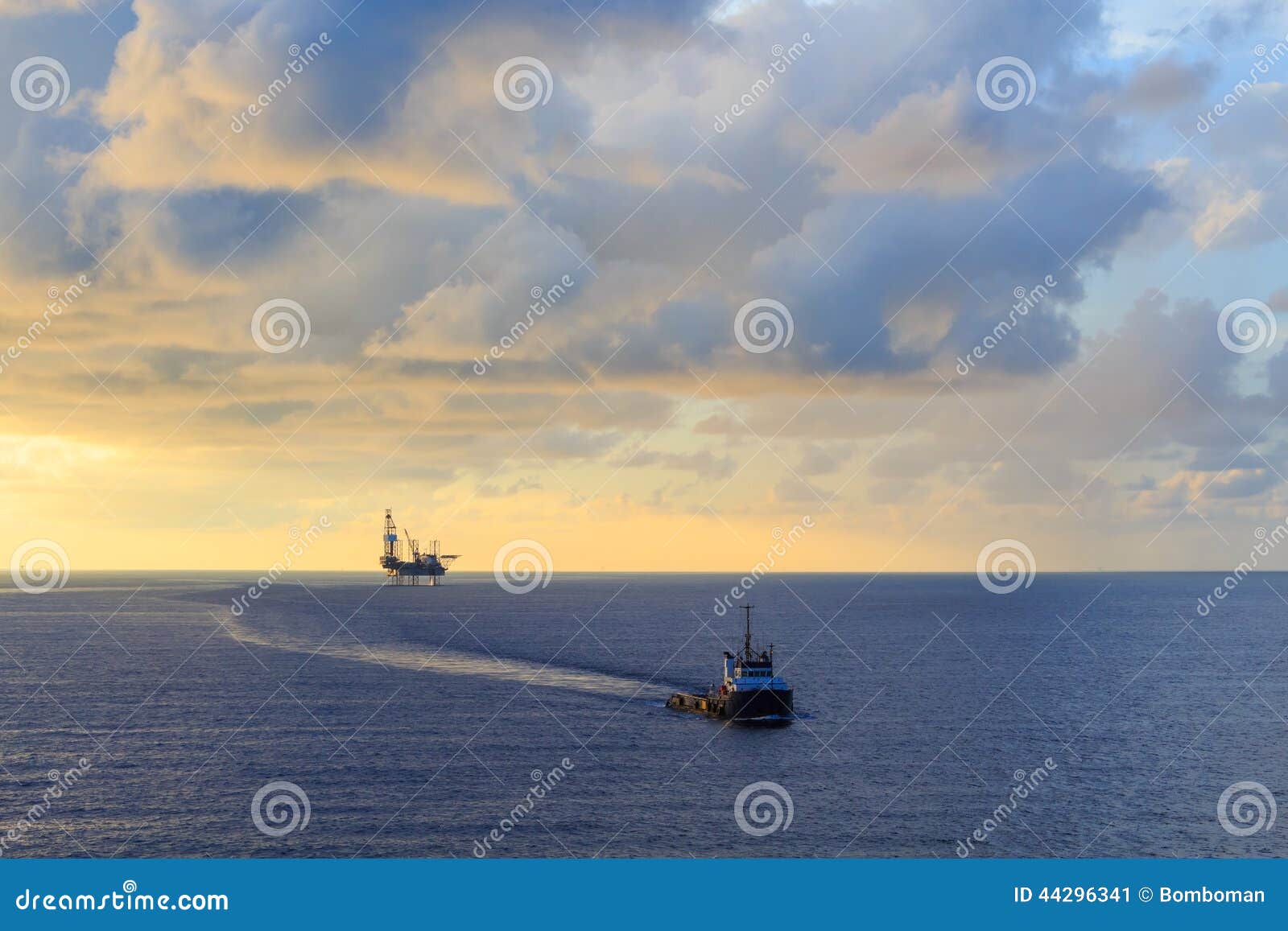 Supply Boat Transfer Cargo To Oil And Gas Industry And Moving Cargo ...
