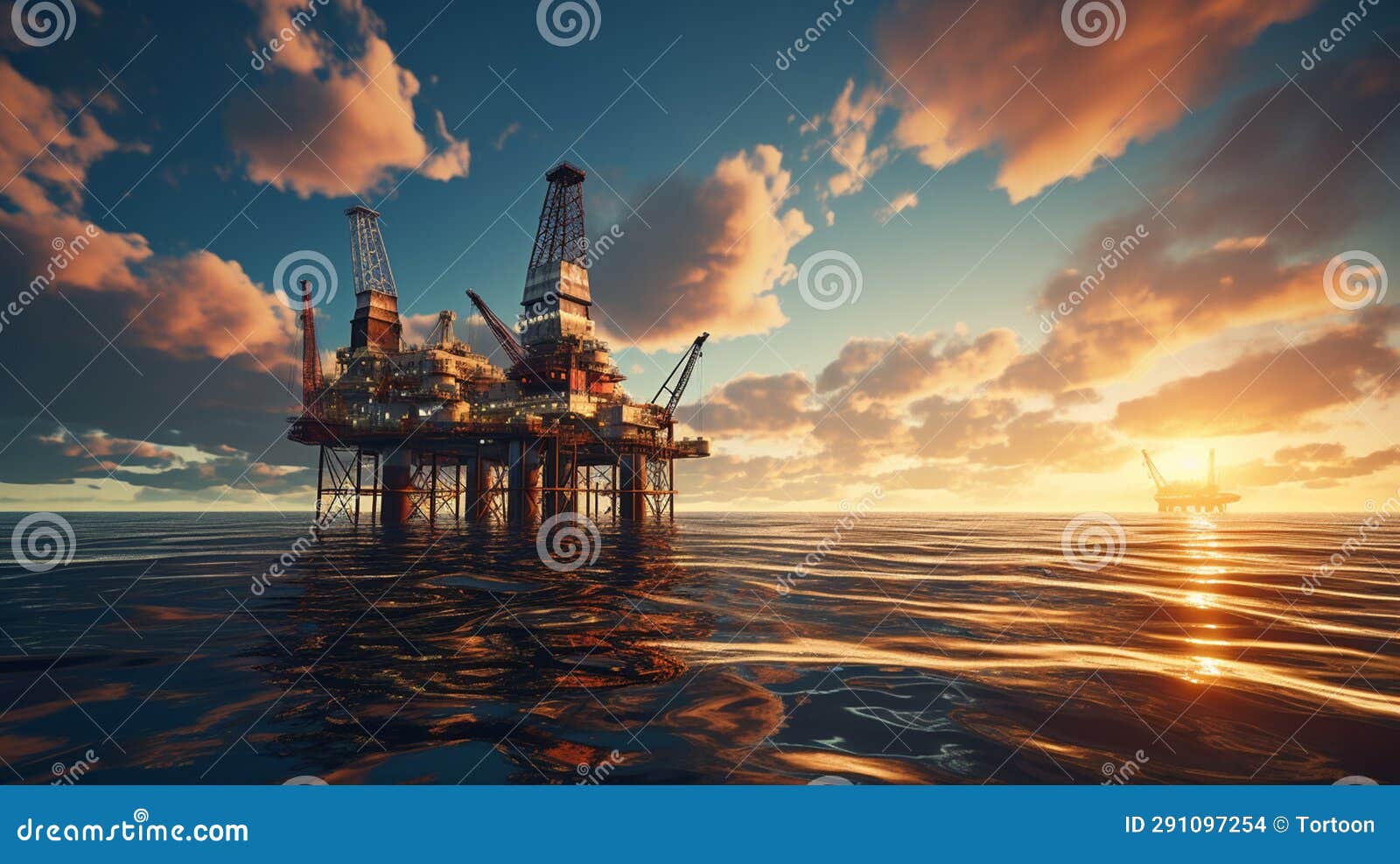 Offshore Jack Up Oil Rig. Gas Sea Rig Platform Royalty-Free Stock Image ...