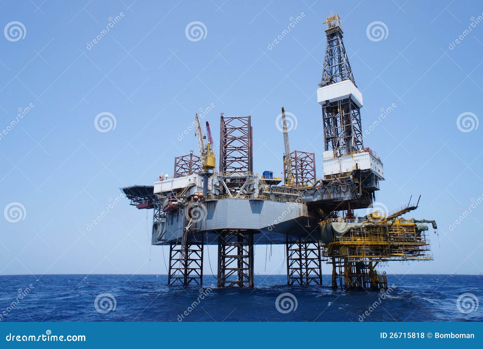 Offshore Jack Up Rig And Production Platform Royalty Free Stock Photos ...