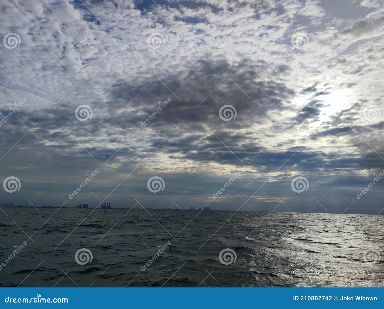 Offshore Life Blue Sky Vs the Sea Stock Photo - Image of sunlight, sand ...
