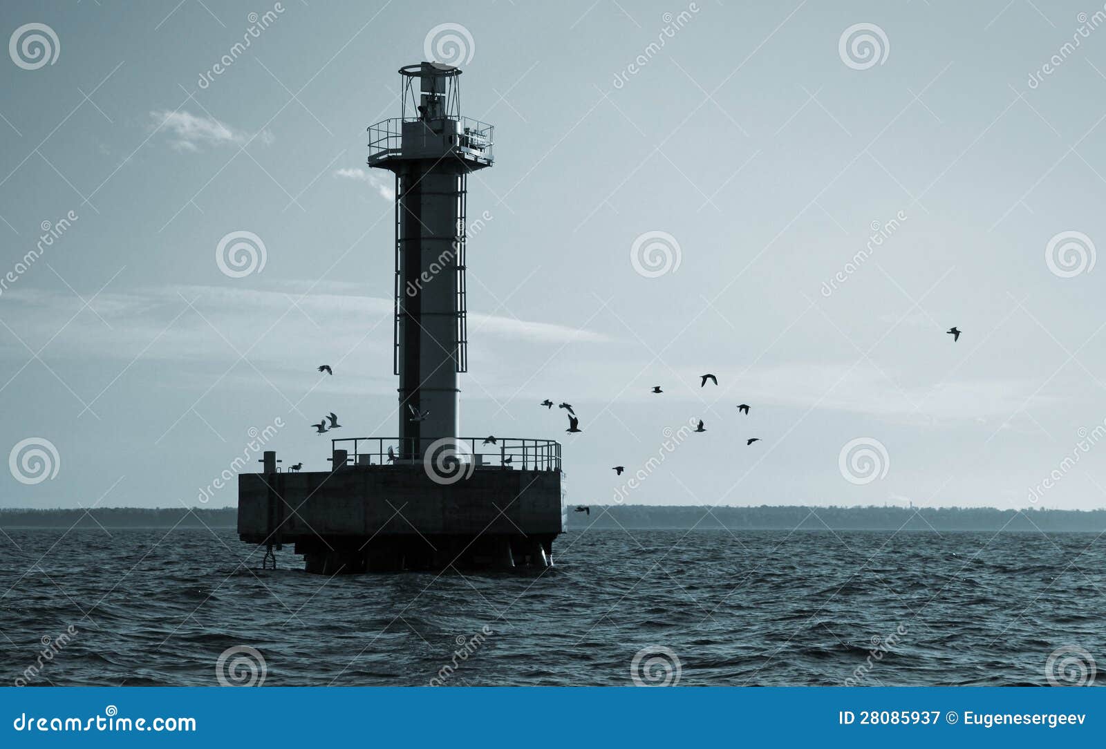 Offshore Lighthouse tower stock image. Image of horizon - 28085937