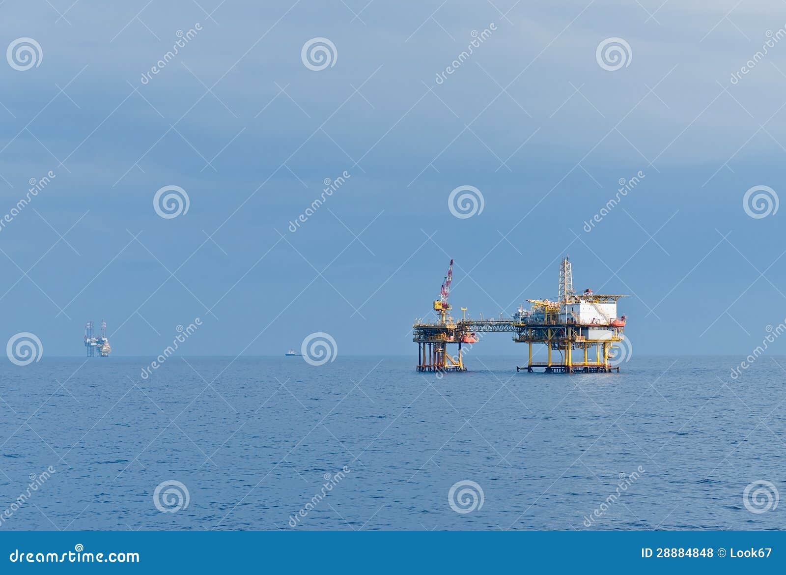 Offshore oil complex stock photo. Image of industry, installation ...