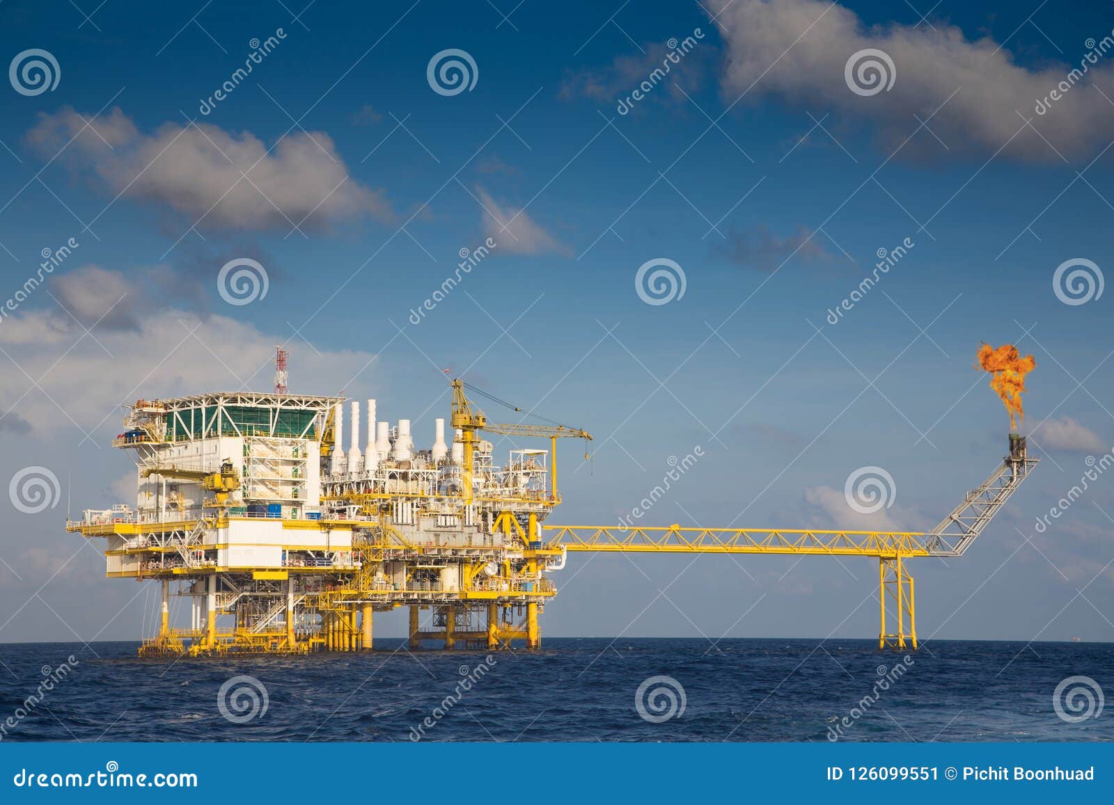 Offshore Oil and Gas Central Processing Platform and Flare Platform ... Offshore Oil and Gas Central Processing Platform and Flare Platform ...