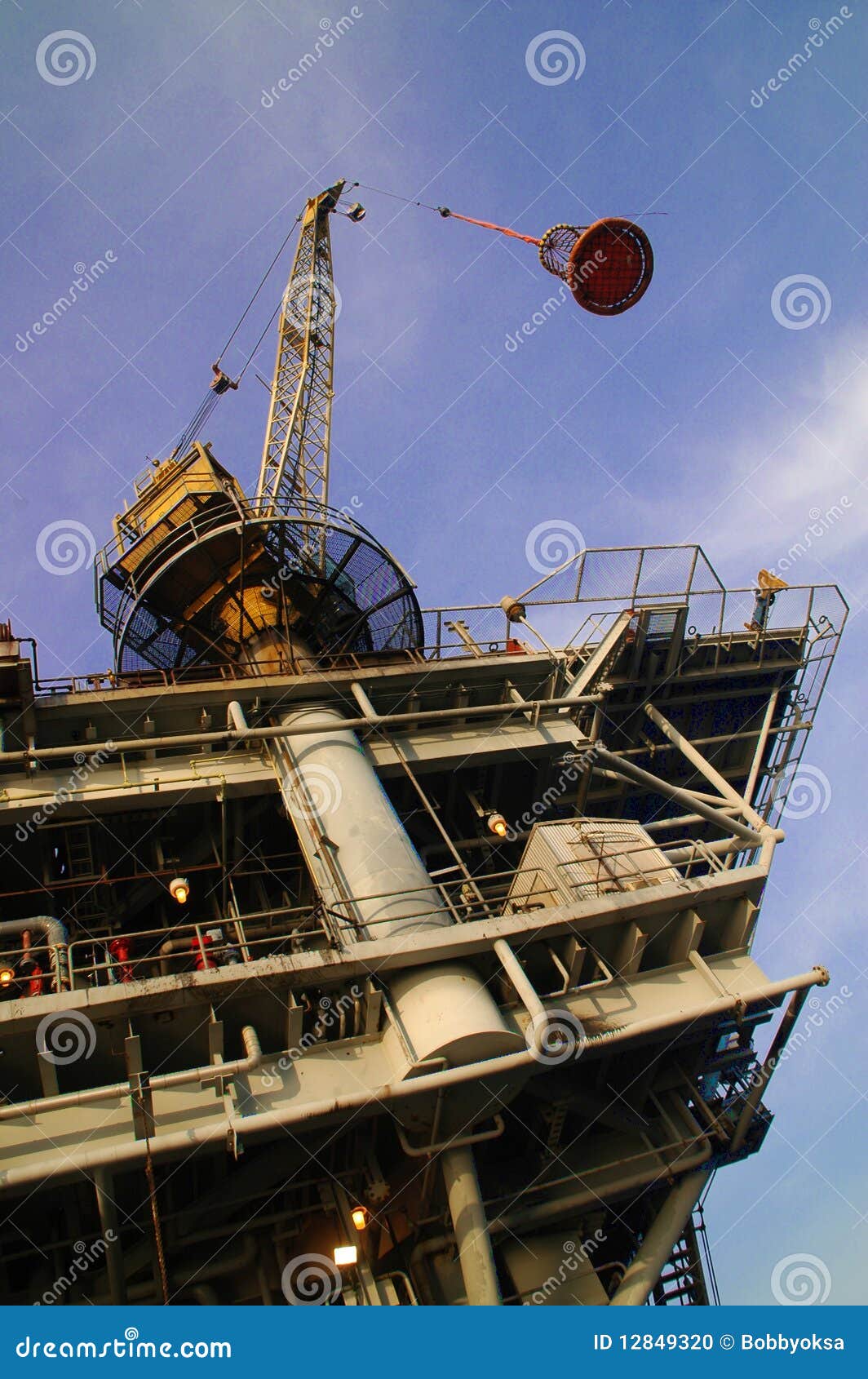 Offshore Oil Mechanical Drilling Stock Photo - Image of industry, hook ...