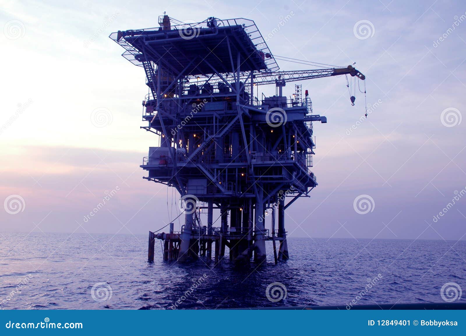 Offshore Oil Mechanical Drilling Stock Image - Image of drilling ...