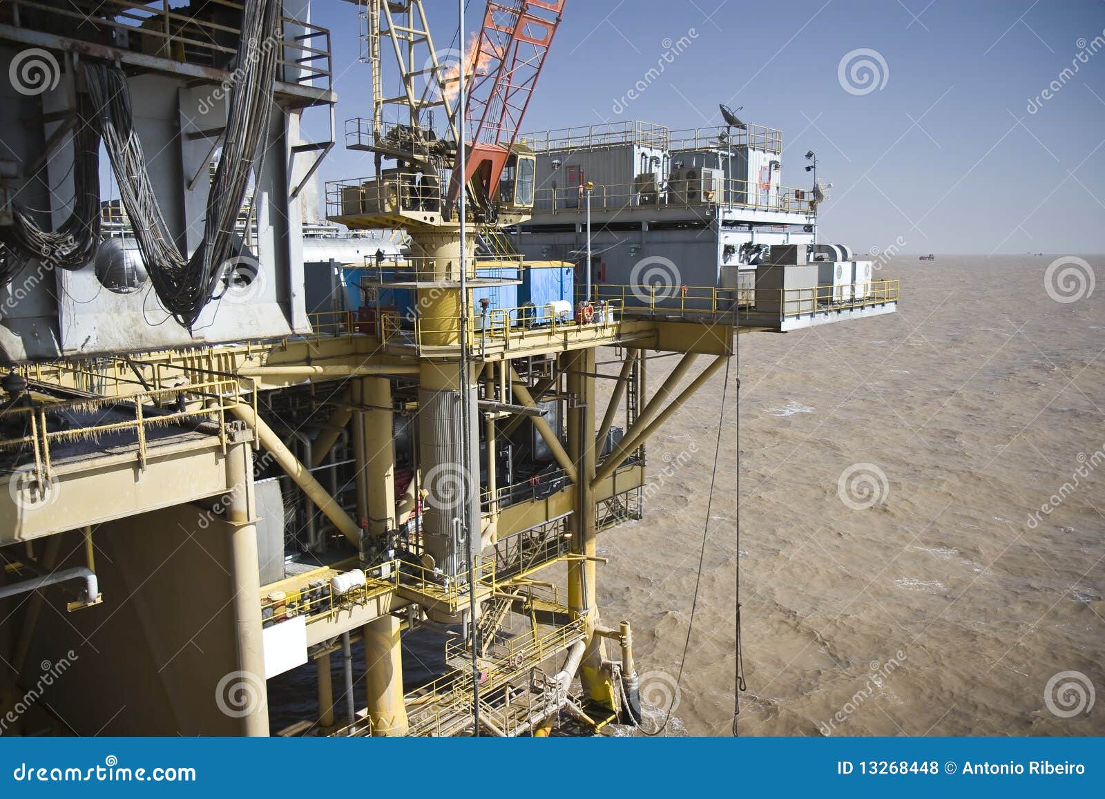 Offshore Oil Production Installation Stock Photo - Image of platform ...