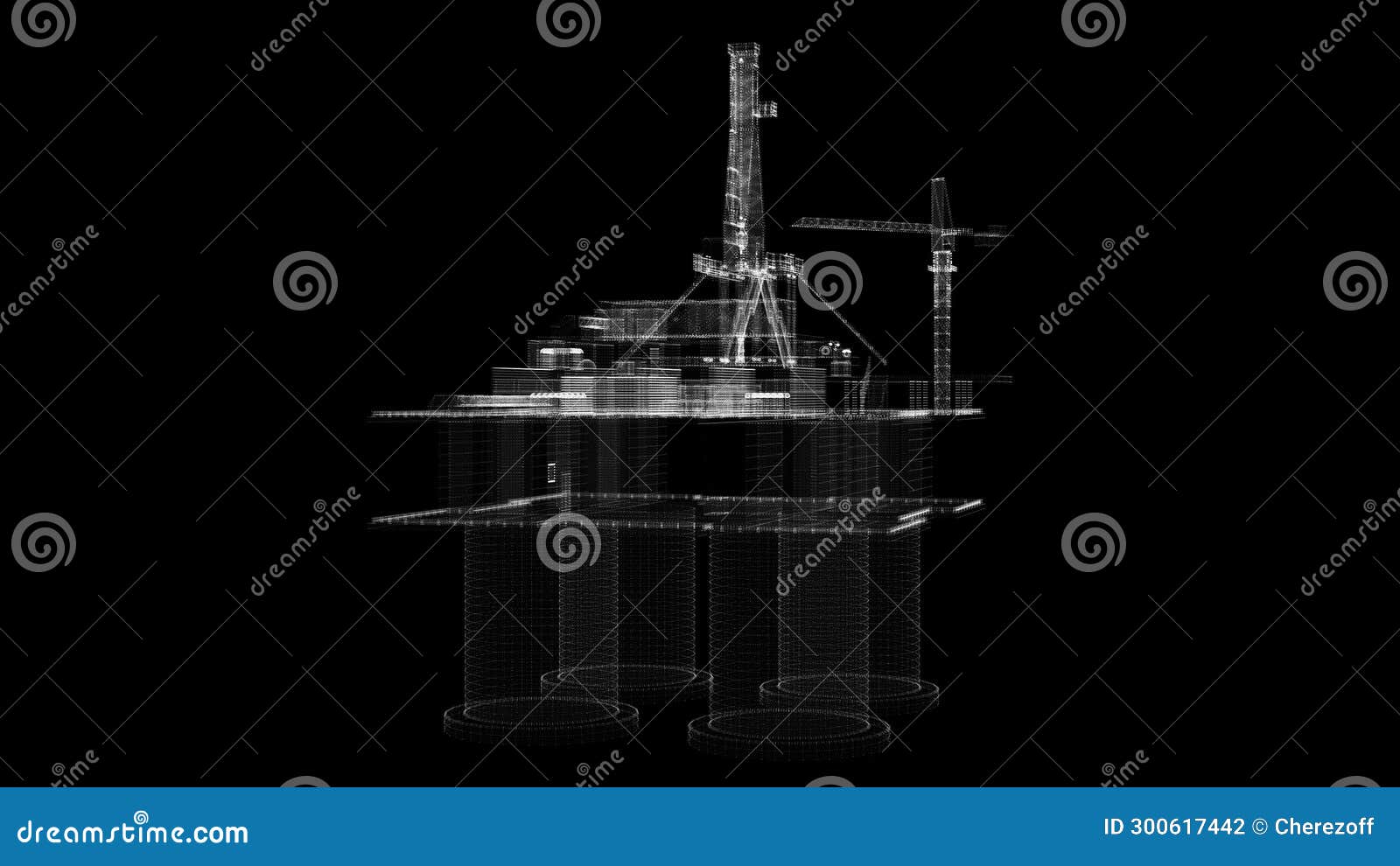 Offshore Oil Rig Drilling Platform Concept Stock Footage - Video of ...