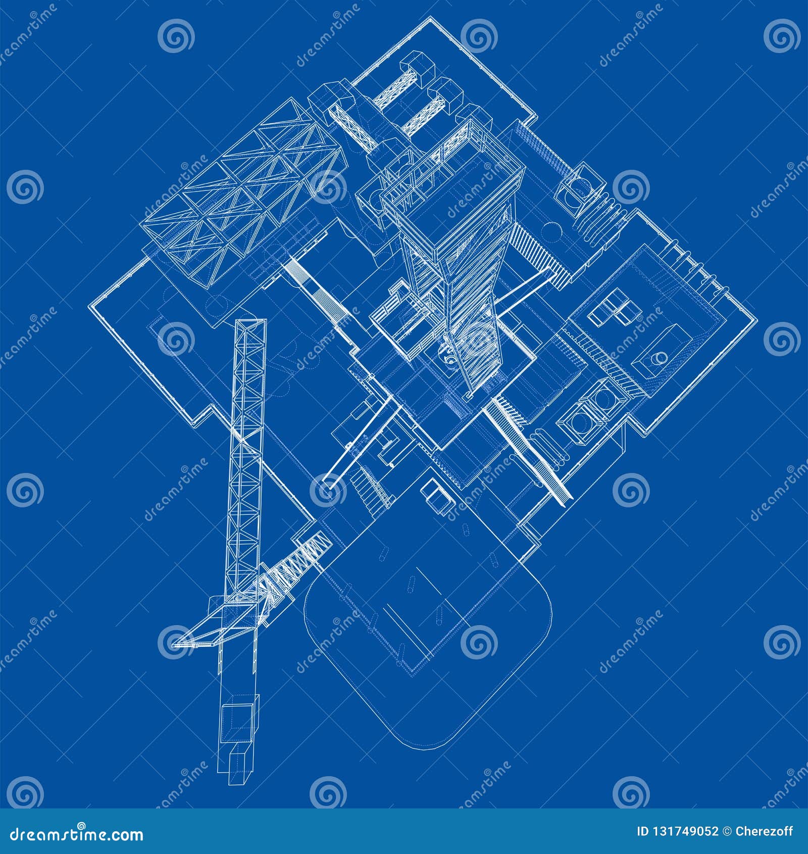 Offshore Oil Rig Drilling Platform Concept. Vector Stock Vector ...