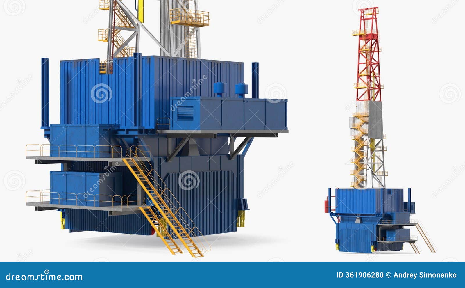 Offshore Oil Rig Drilling Platform with Equipment Details Stock Photo ...