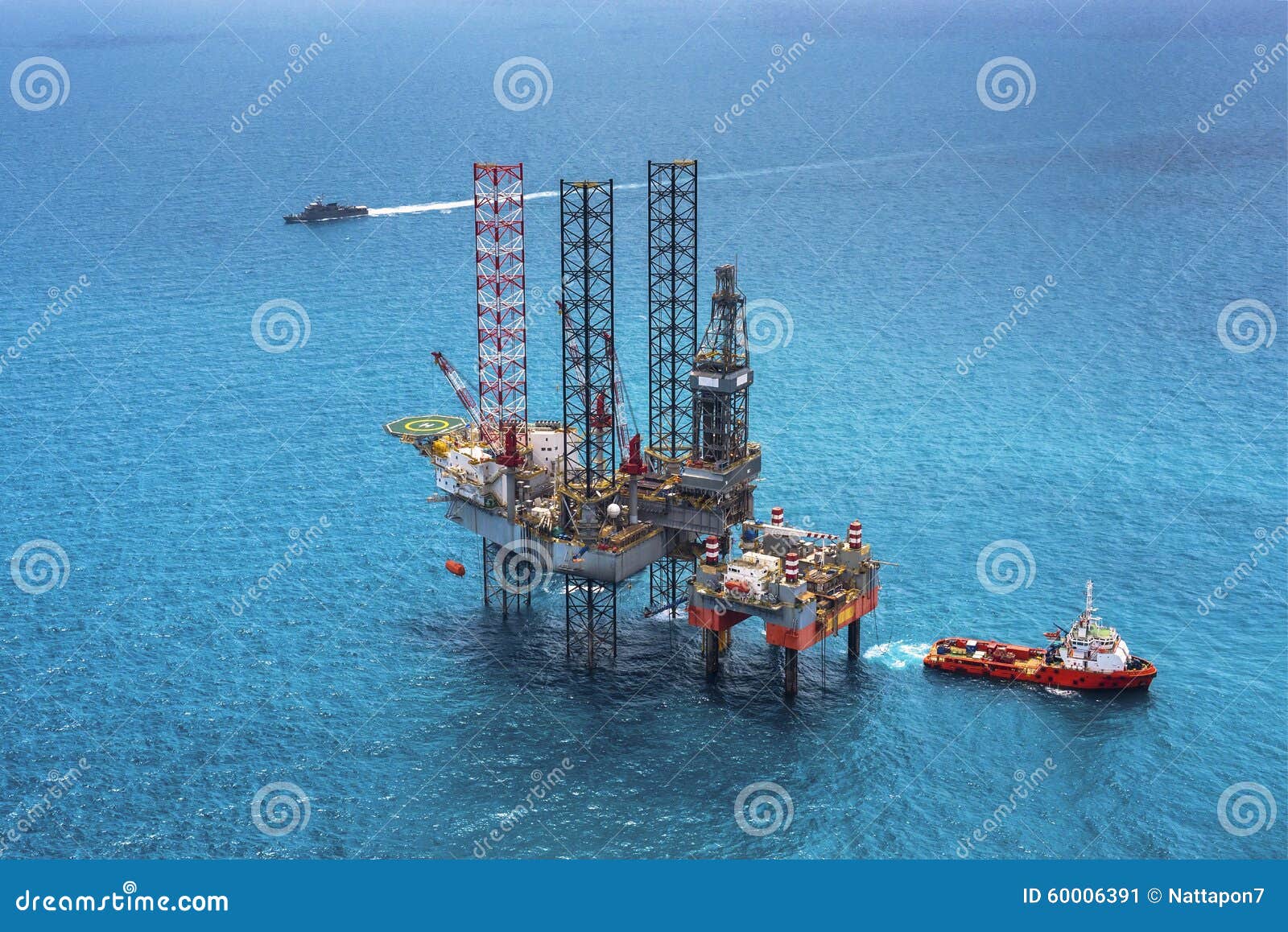 Offshore Oil Rig Drilling Platform Stock Image - Image of equipment ...