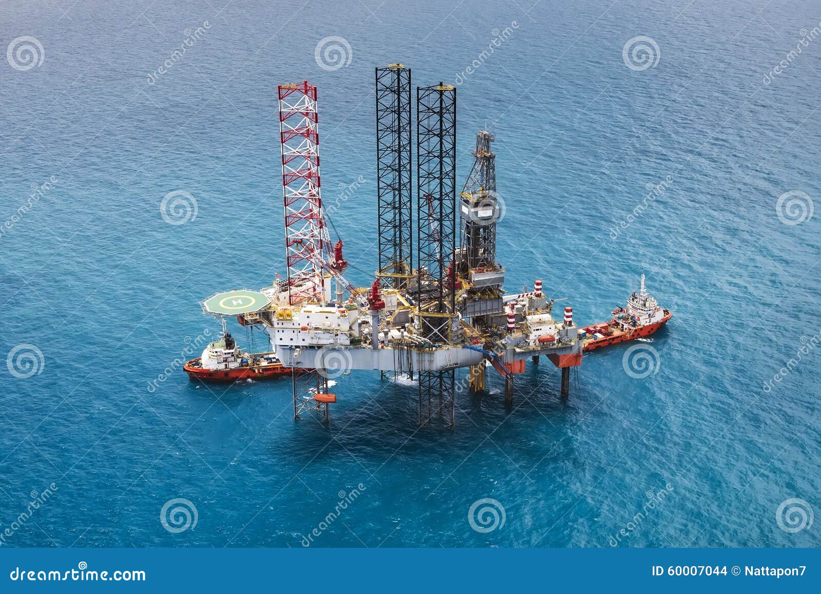 Offshore Oil Rig Drilling Platform Stock Photo - Image of industry ...