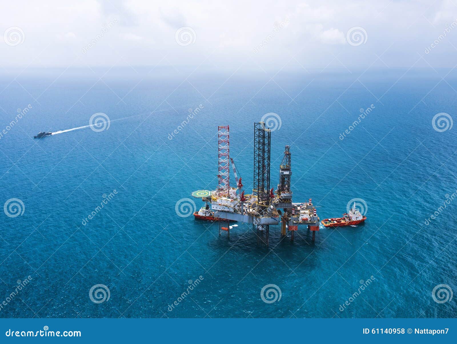 Offshore Oil Rig Drilling Platform Stock Photo - Image of equipment ...