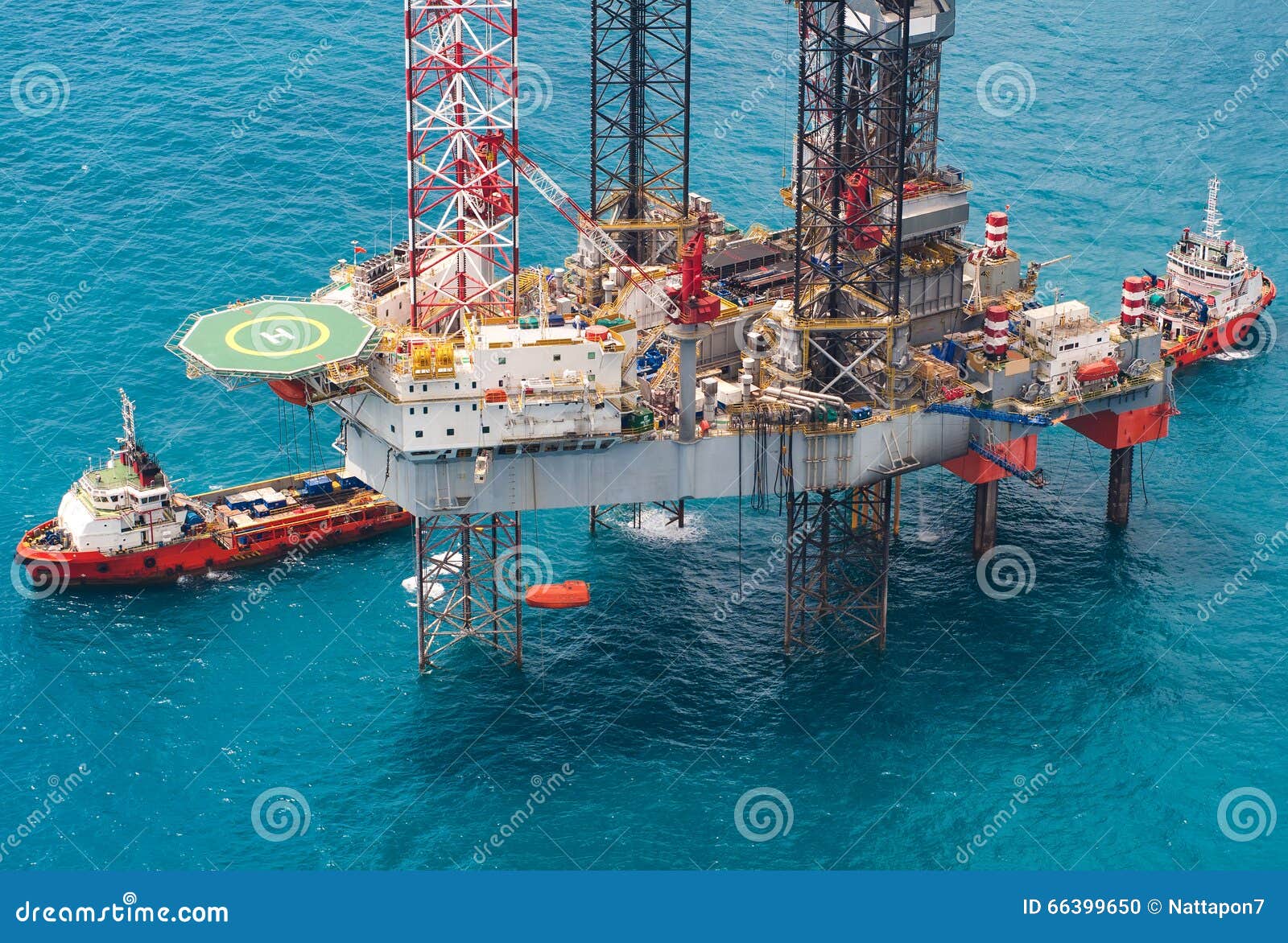 Offshore Oil Rig Drilling Platform Stock Photography | CartoonDealer ...