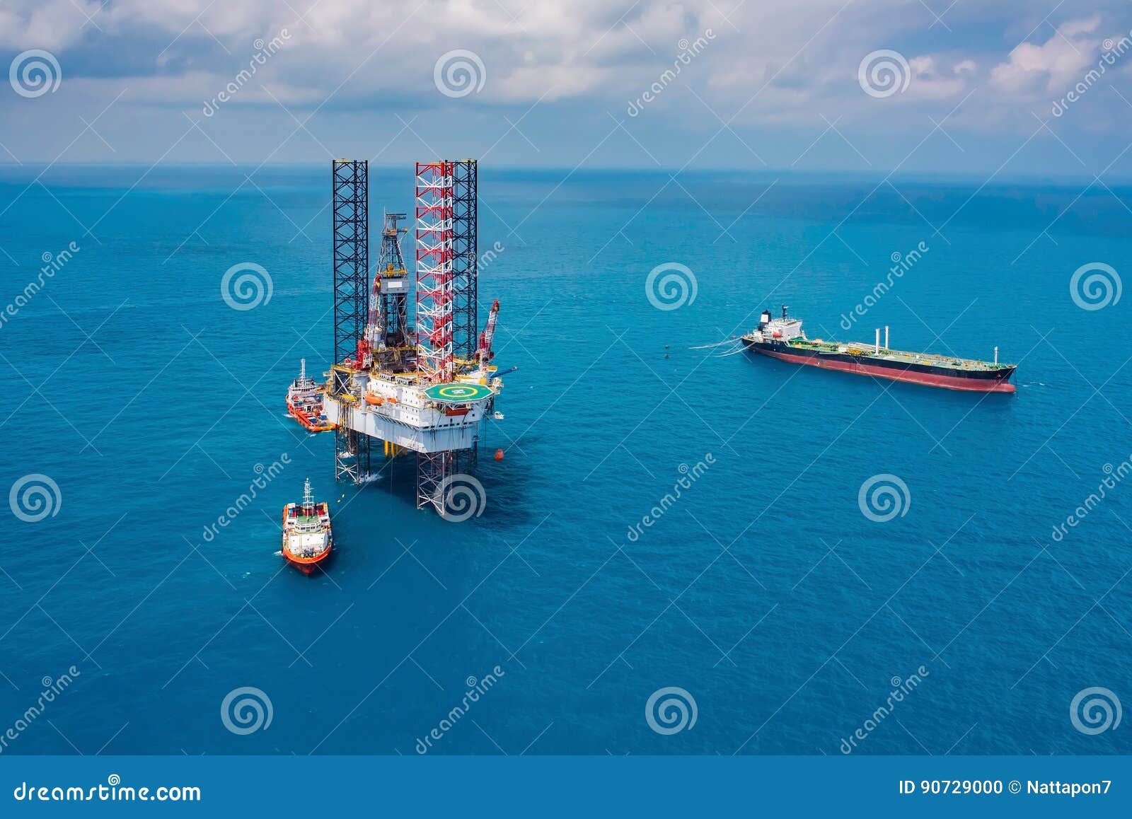 Offshore Oil Rig Drilling Platform Stock Photo - Image of crude ...