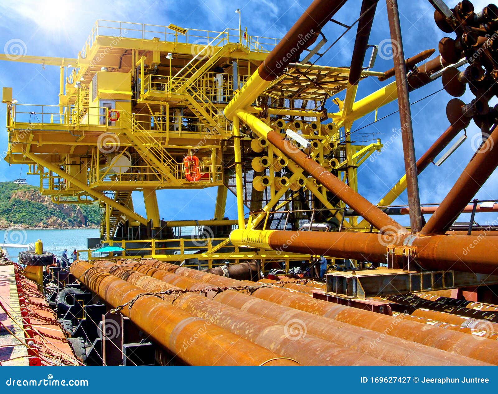 Rig Platform during Construction Stock Image - Image of ocean, industry ...