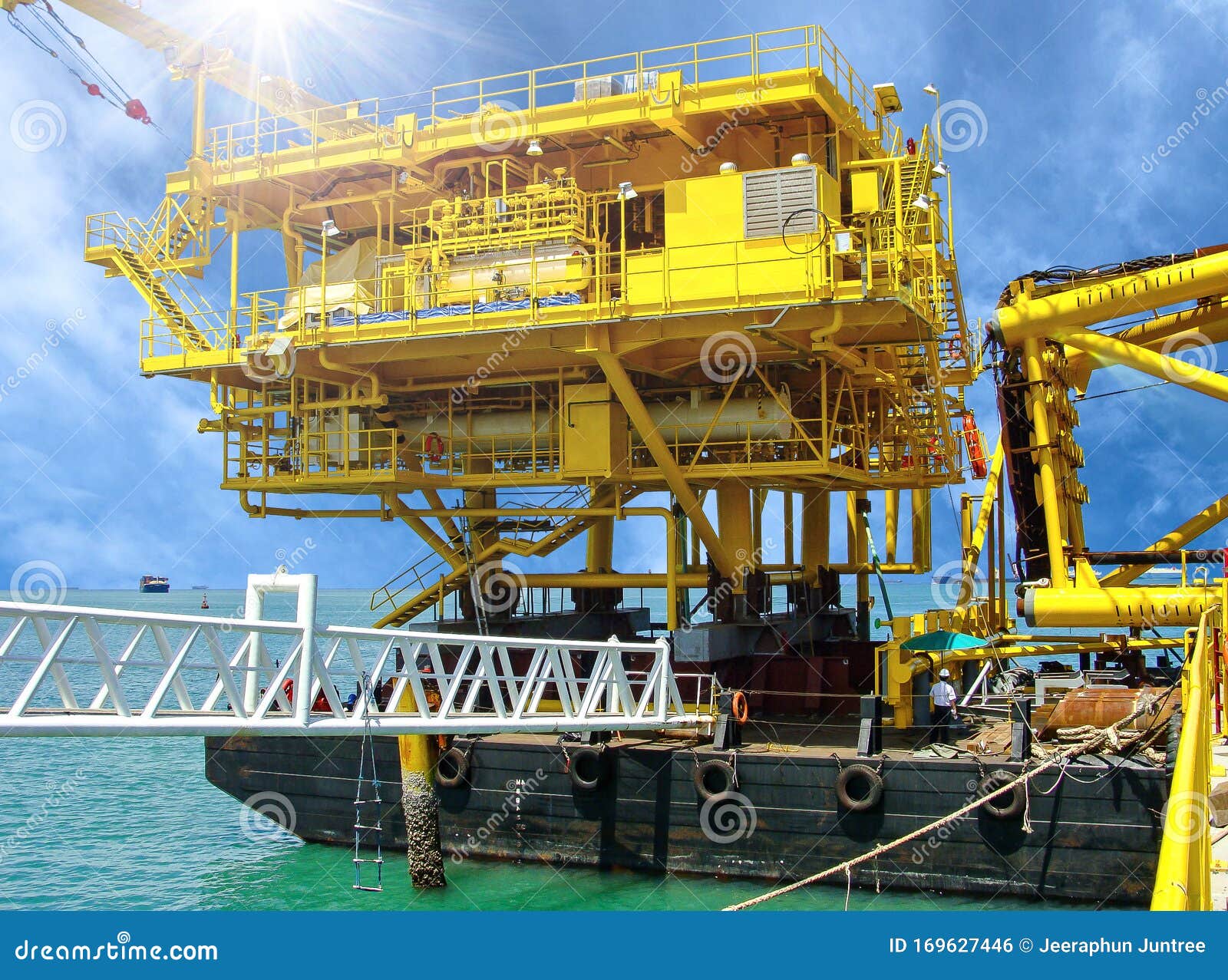Rig Platform during Construction Stock Photo - Image of metal, gasoline ...
