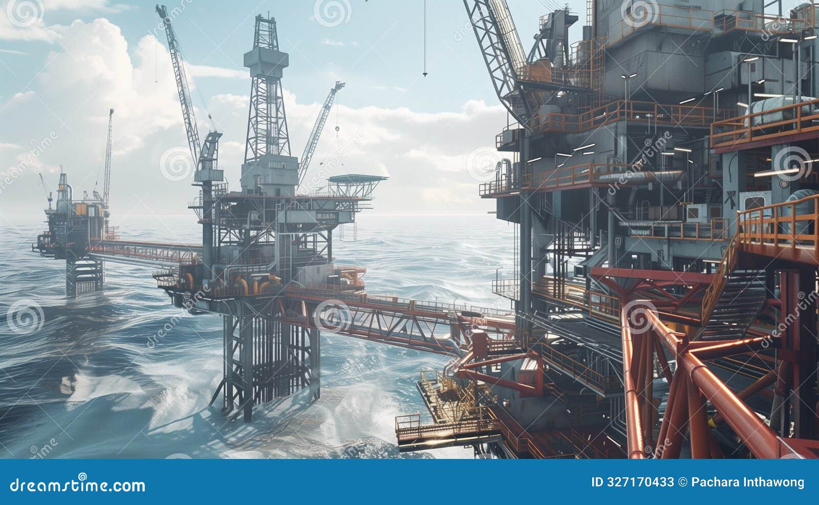 Offshore Oil Rigs Stock Photo | CartoonDealer.com #327170433
