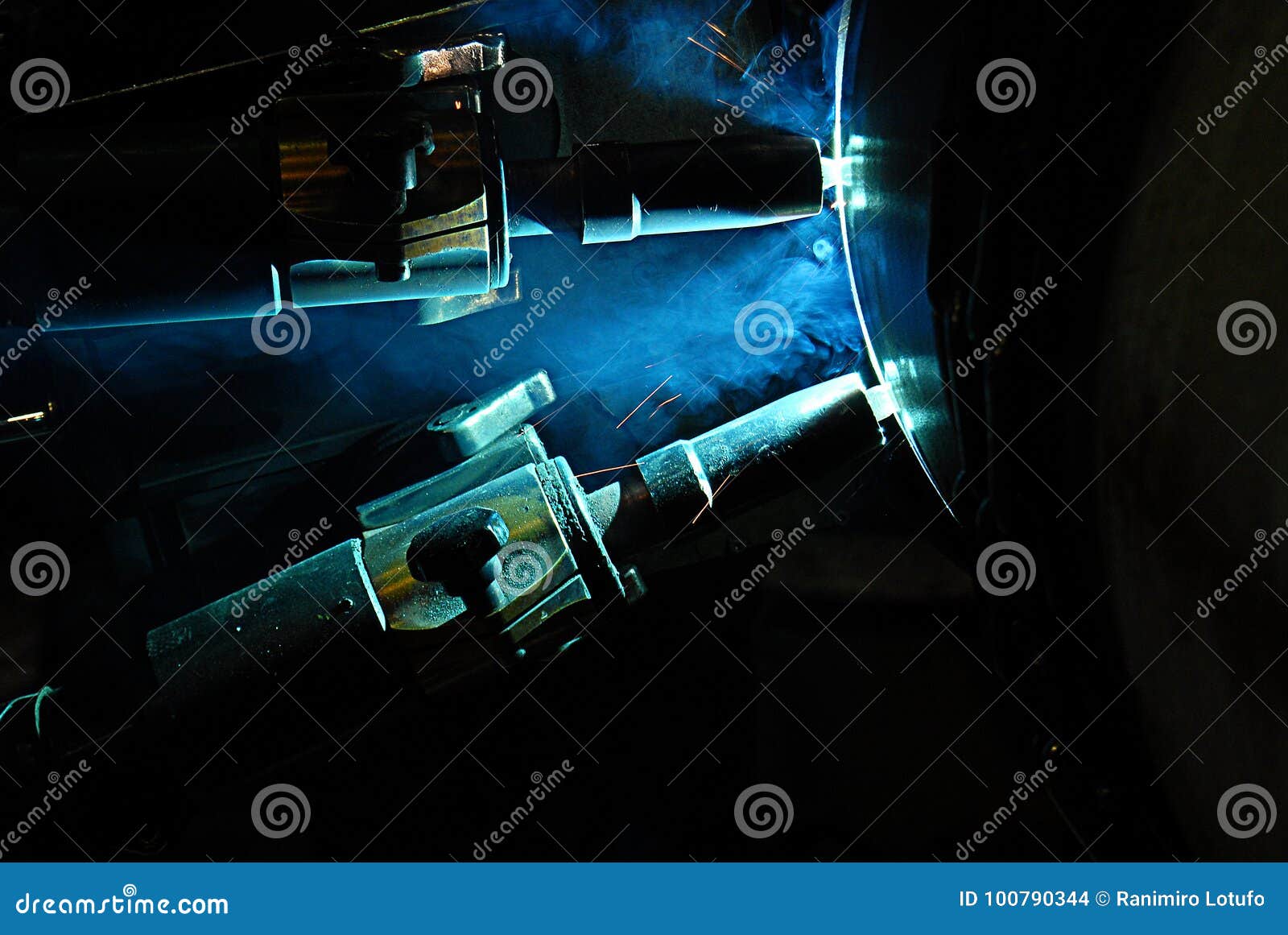 Offshore Pipe, Riser And Sealine On Oil And Gas Wellhead Hub Remote ...