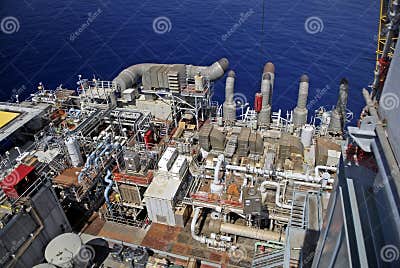 Offshore Platform Deck Area Stock Photo - Image of chemical, crane: 3066066