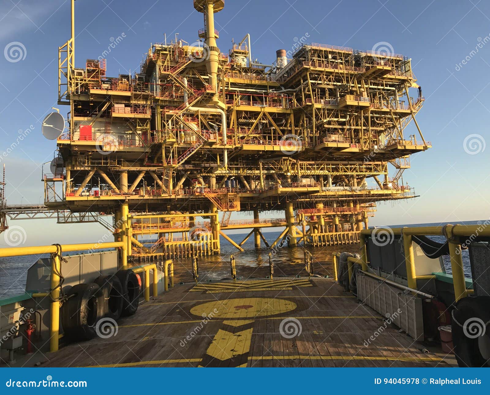 Offshore platform stock photo. Image of vents, platform - 94045978