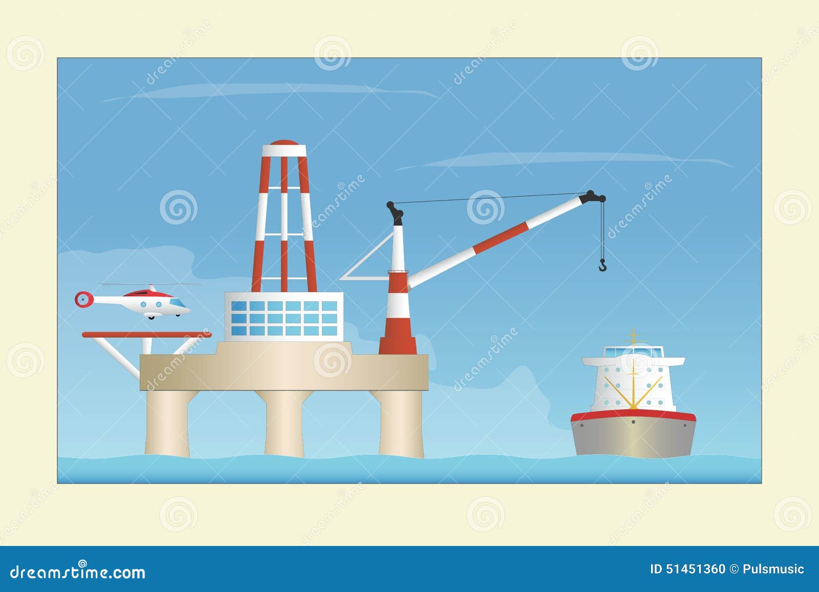 Offshore Platform Icon From Industrial Collection. Simple Line Offshore ...