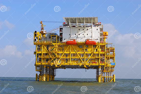 Offshore platforms stock photo. Image of grand, cloud - 4440100