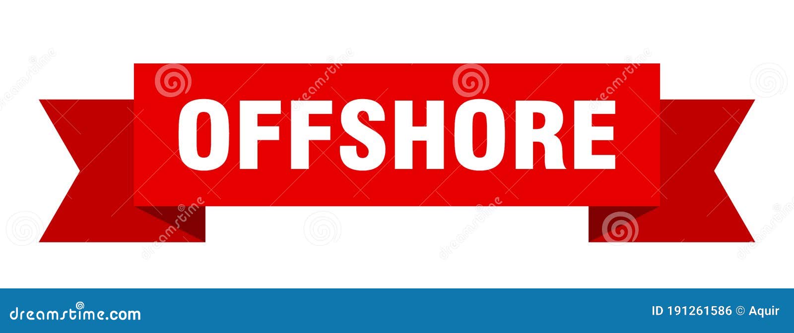Offshore ribbon. stock vector. Illustration of paper - 191261586