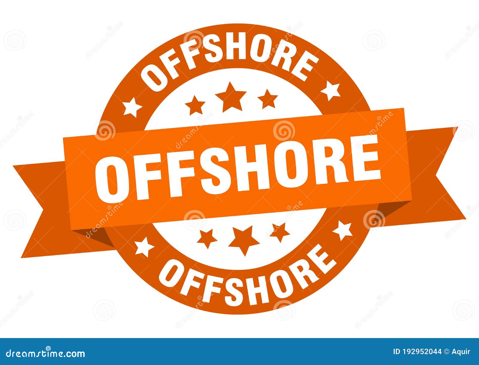 Offshore Round Ribbon Isolated Label. Offshore Sign Stock Vector ...