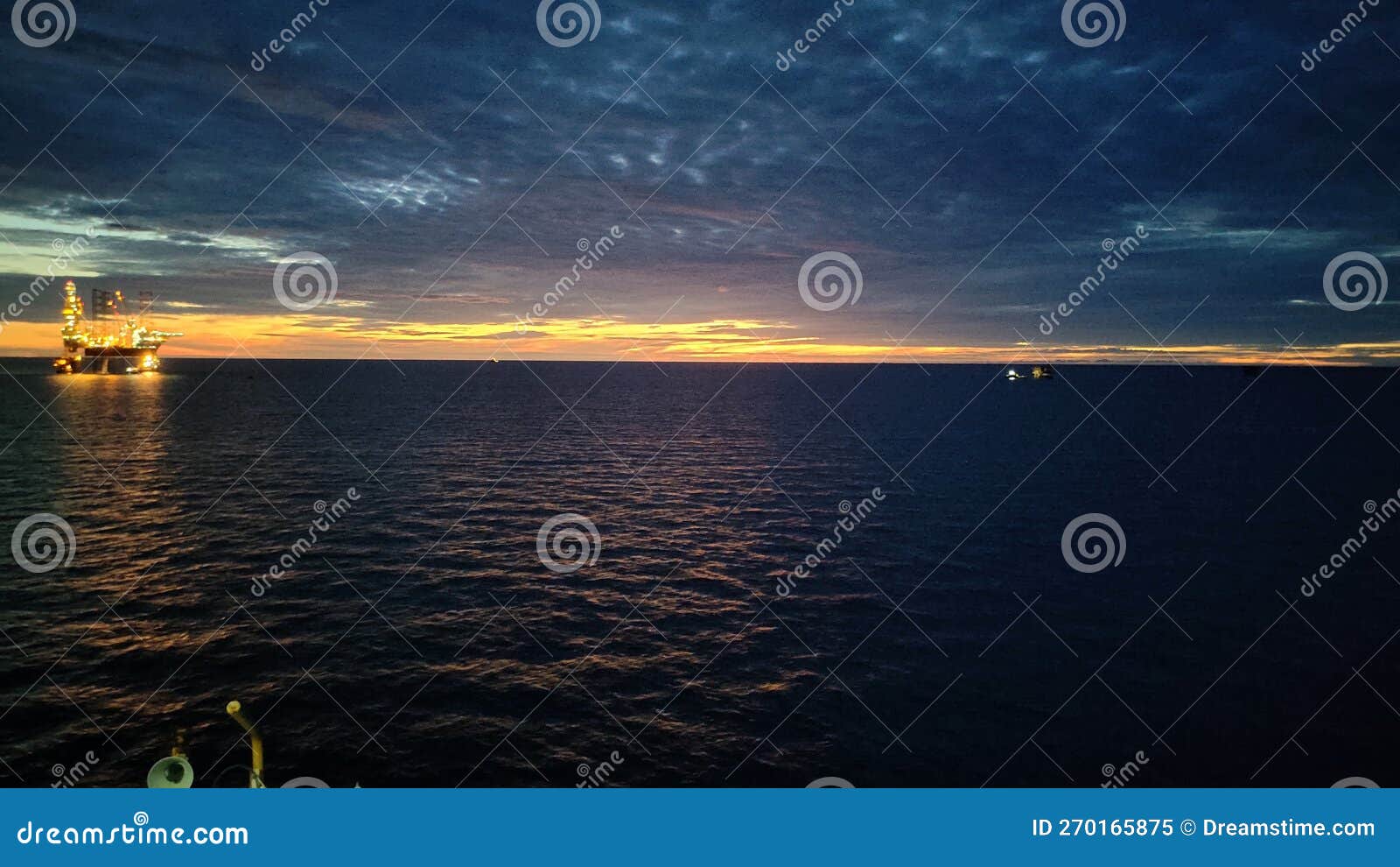 Offshore stock image. Image of sunset, cloud, routine - 270165875