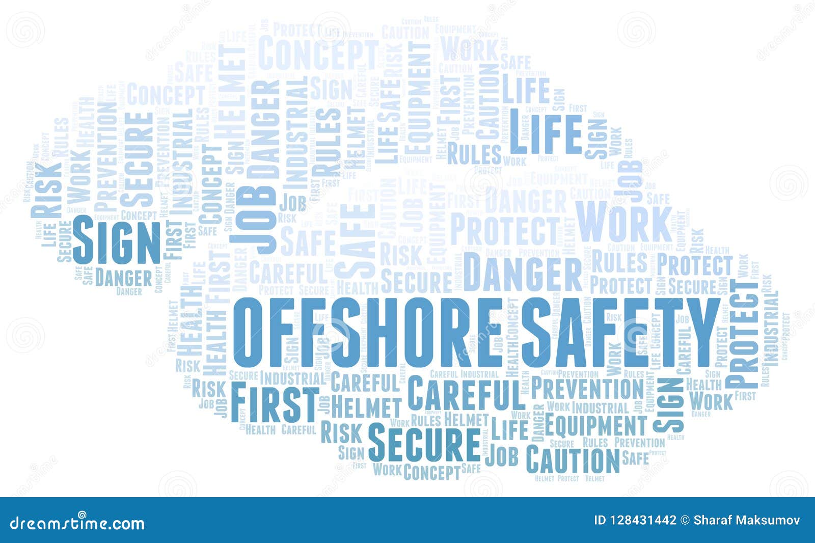 Offshore Rig With Big Typography Text Movie Poster Style Cartoon Vector ...