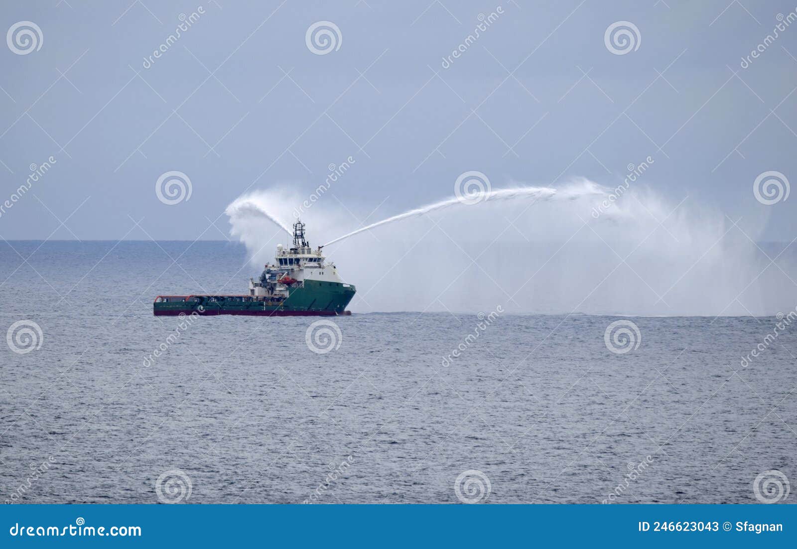 Offshore Supply Ship With Fire Fighting Capabilities Royalty-Free Stock ...