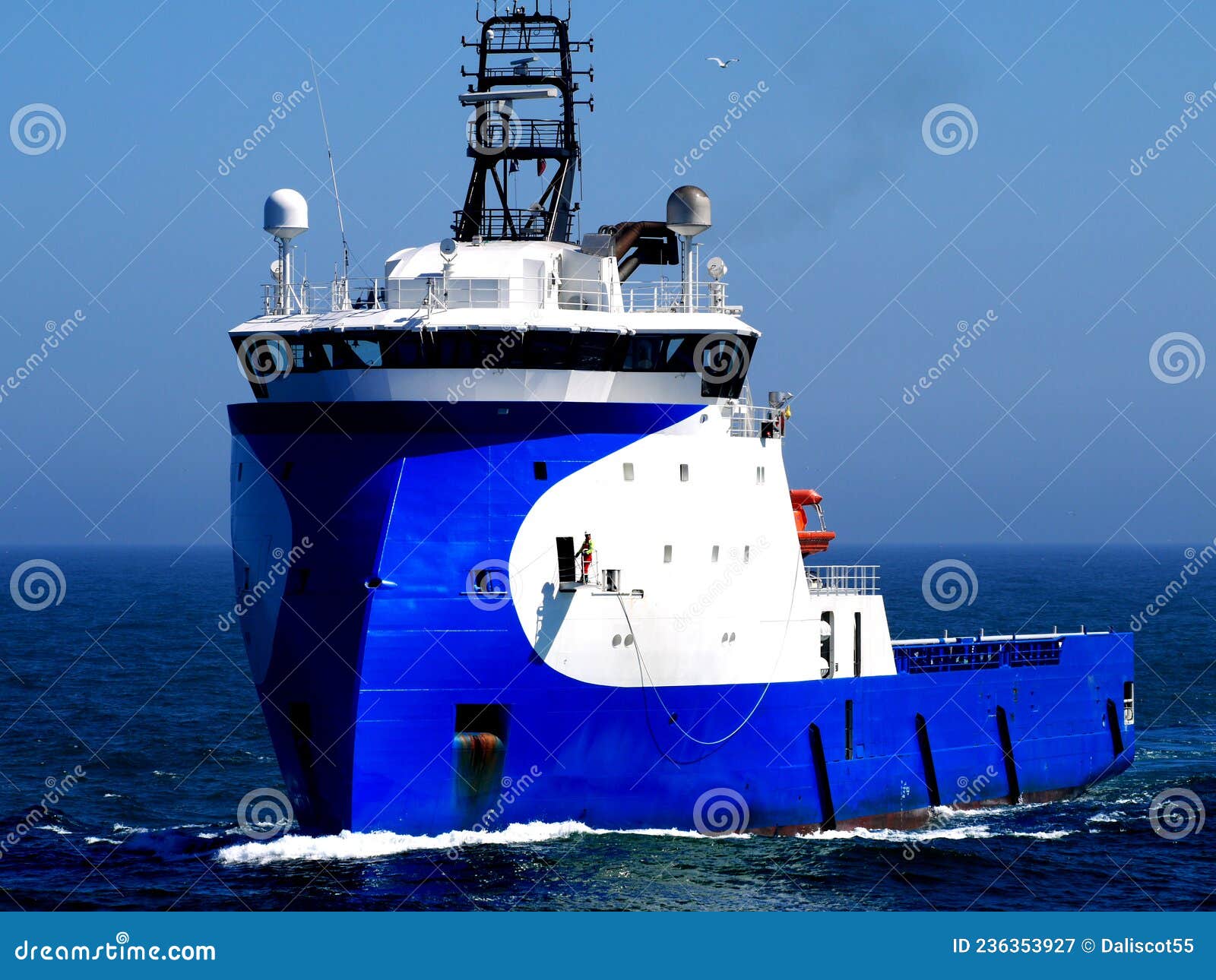 Offshore Supply Ship Underway Stock Image - Image of aberdeen, cargo ...