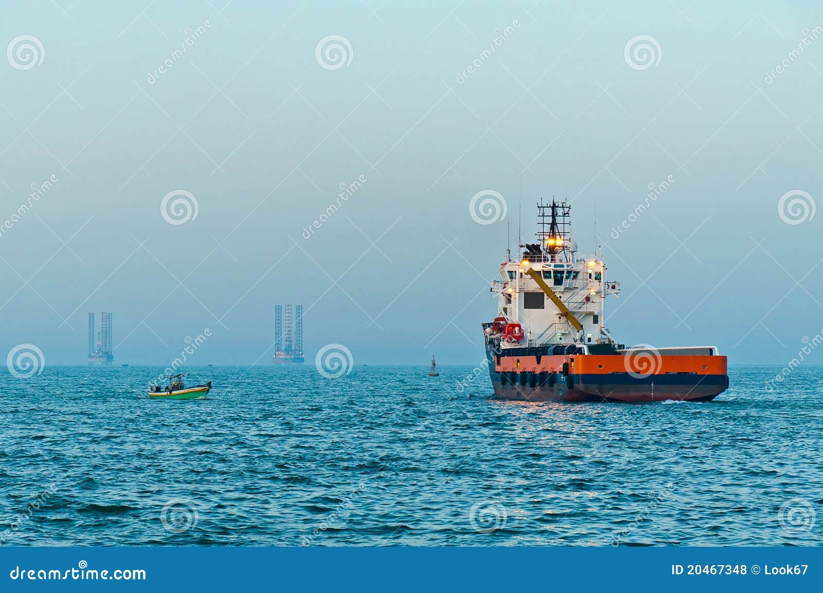 Offshore Supply Vessel Sailing for the Service Stock Photo - Image of ...