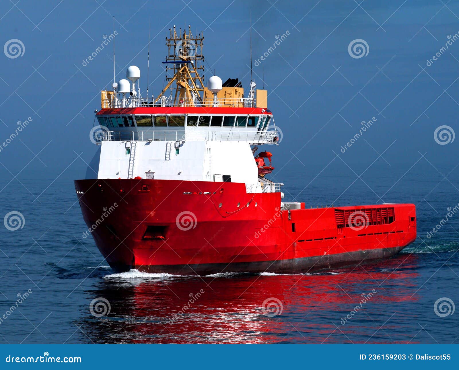 Offshore Supply Vessel at Sea Stock Image - Image of boat, safety ...