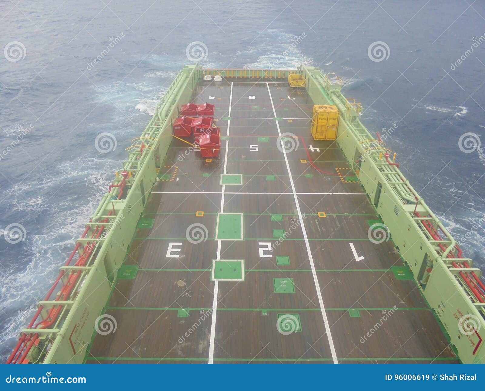Offshore Vessel Cargo Deck View Editorial Stock Image - Image of ...
