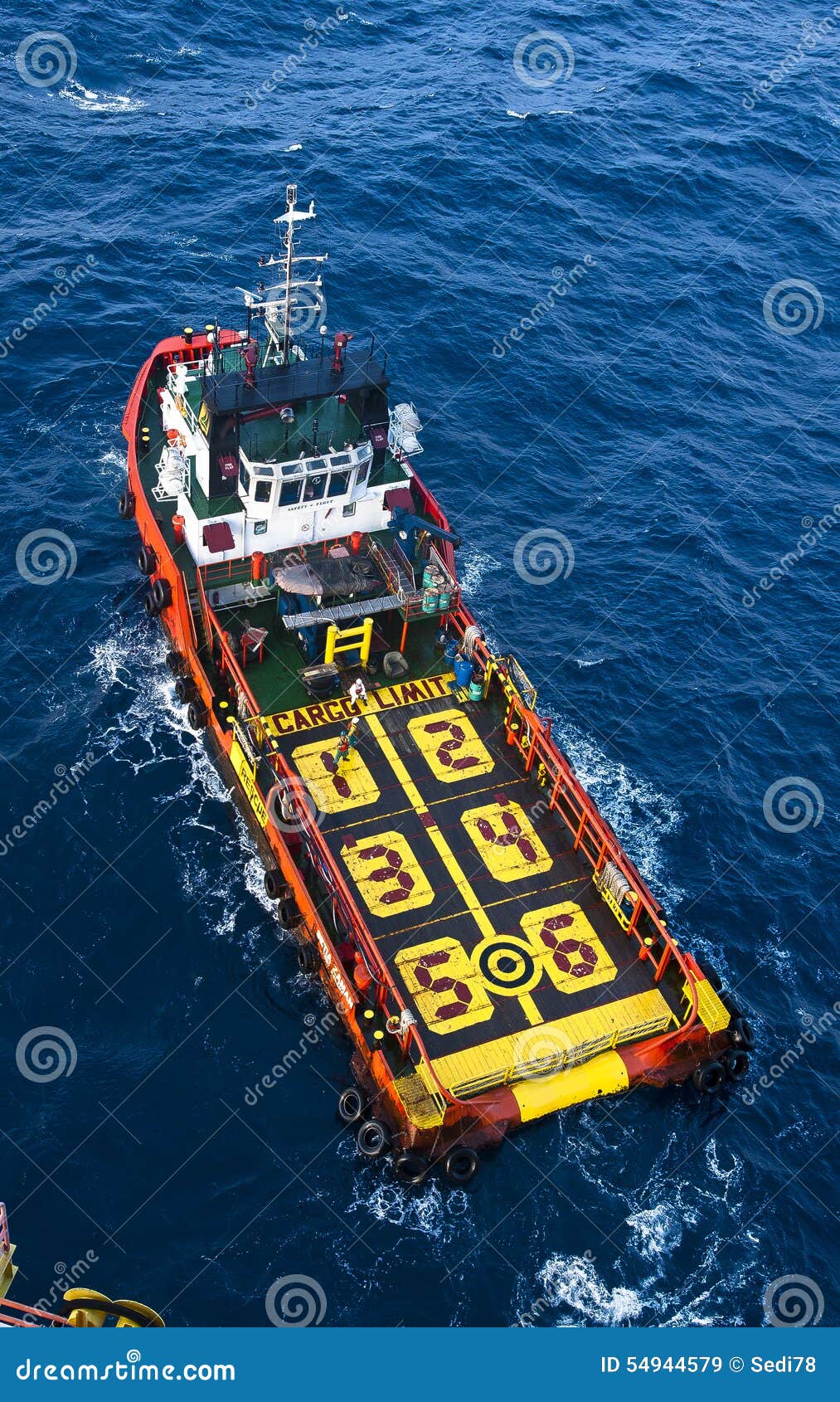 Offshore vessel at sea stock image. Image of news, crude - 54944579