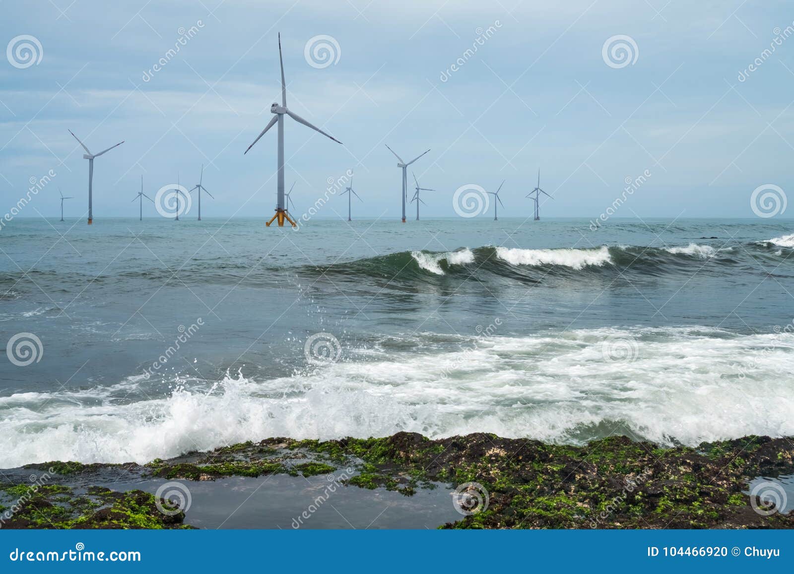 Offshore wind farm stock photo. Image of renewable, indonesia - 104466920