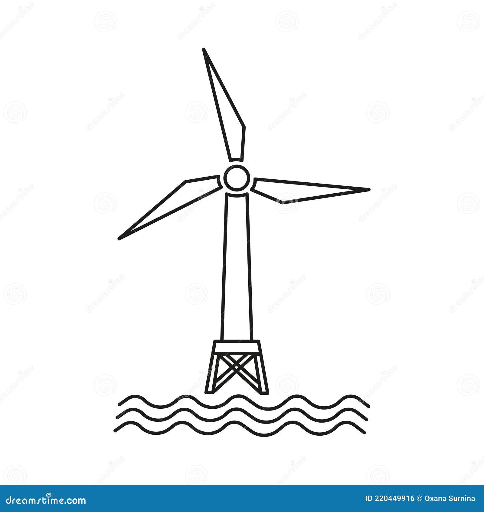 Offshore Wind Generator Icon. Wind Tower. Stock Vector - Illustration ... Offshore Wind Generator Icon. Wind Tower. Stock Vector - Illustration ...