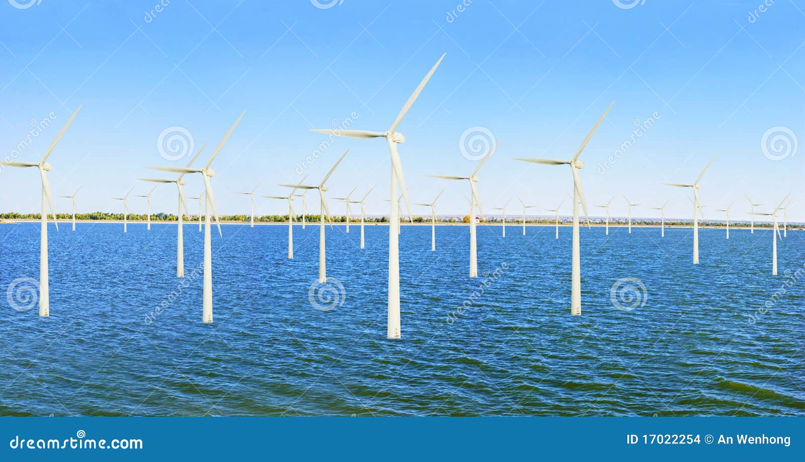 Offshore wind power plant stock photo. Image of green - 17022254