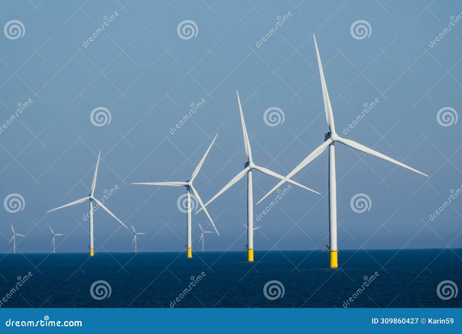 Offshore wind power plant stock image. Image of ecological - 309860427