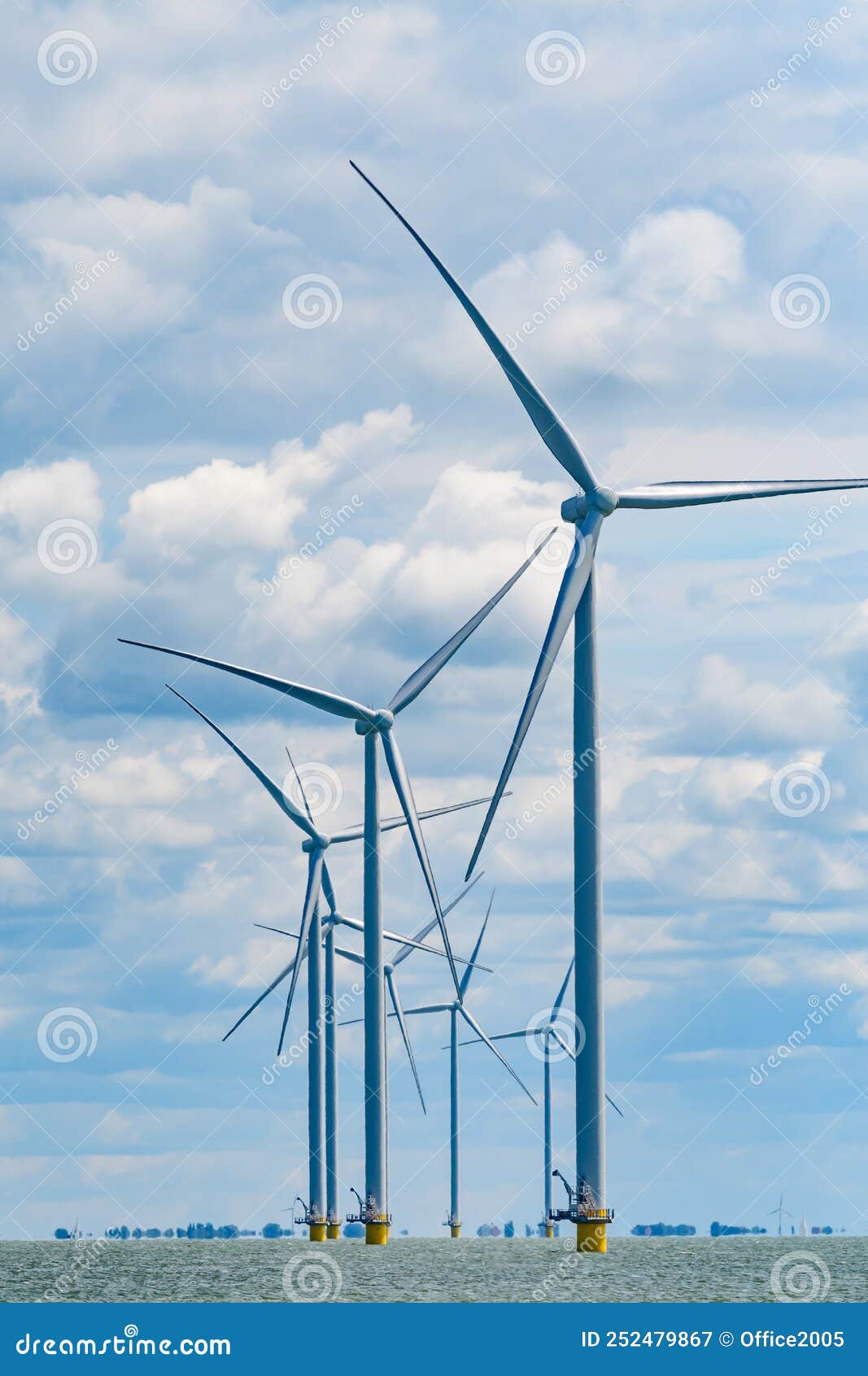 Offshore wind power plants editorial photography. Image of green ...