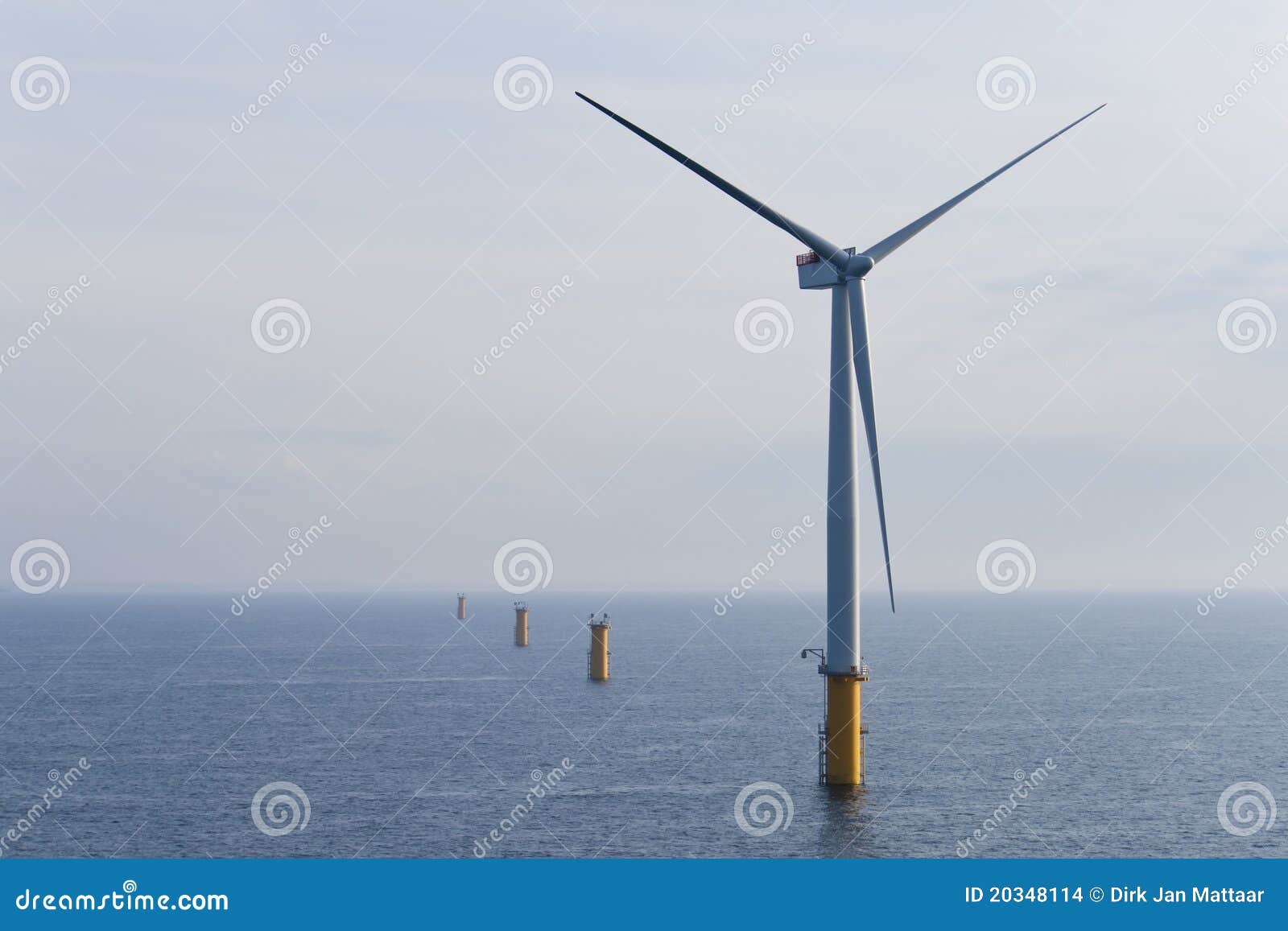 Offshore Wind Turbine stock photo. Image of green, offshore - 20348114
