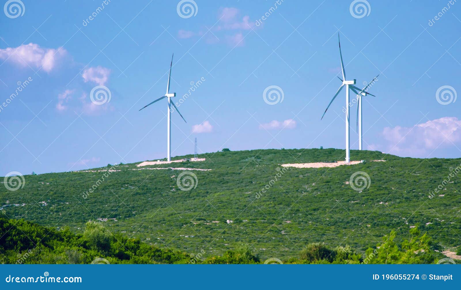 Offshore Windmill Farm in the Turkey. Stock Photo - Image of nature ...